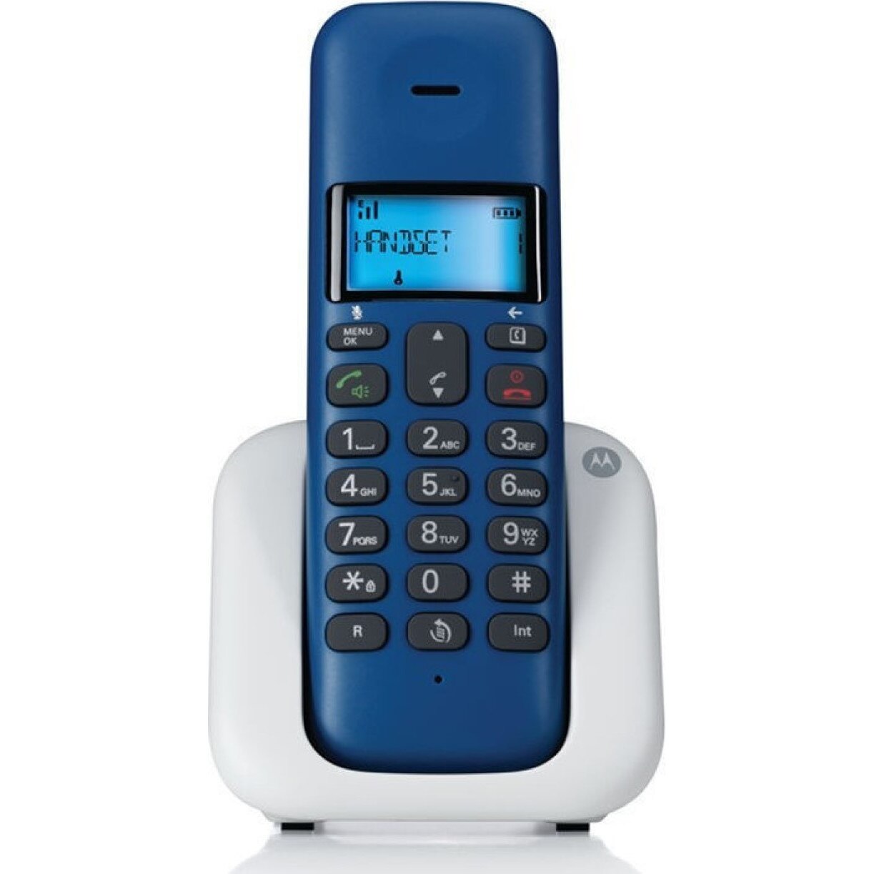Telefon fara fir Motorola T301 Single, Afisaj Iluminat, ID Apelant, Hands-Free, Albastru/Gri ...