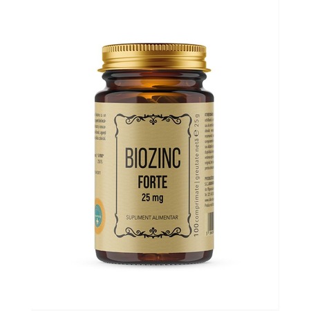 Biozinc Forte 25 mg, 100 comprimate, Laboratoarele Remedia - eMAG.ro