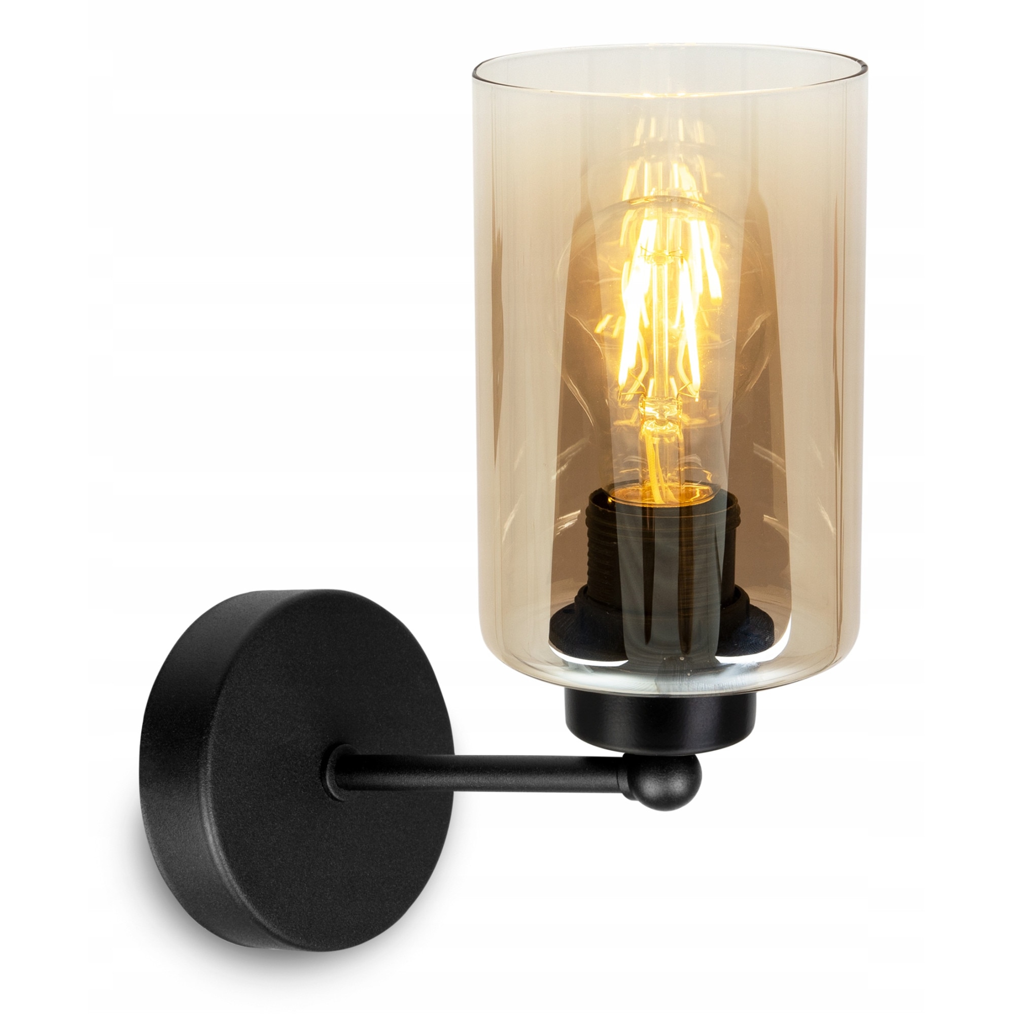 Aplica, Sticla/Metal, Negru/Auriu, 25cm, HELLA 2322/K - eMAG.ro