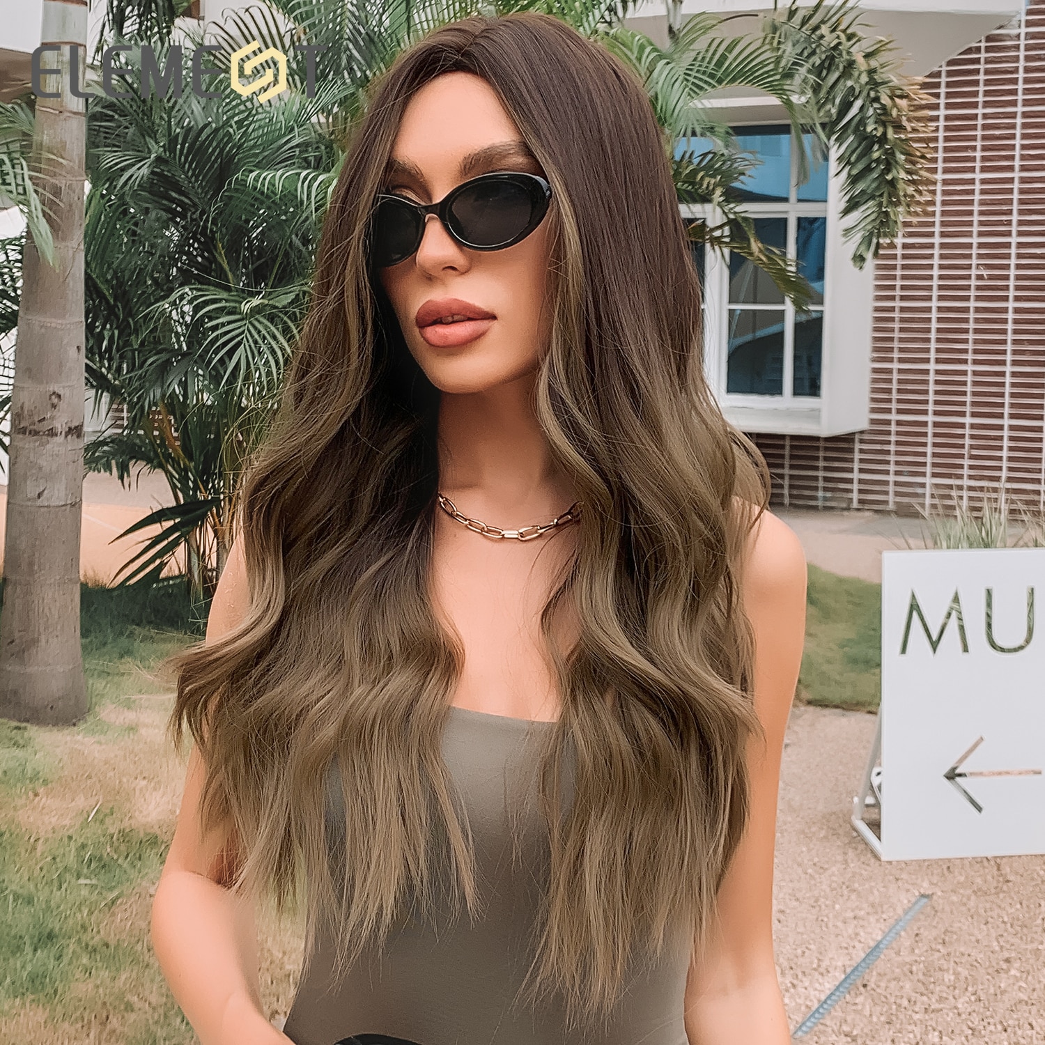 Peruca lunga Saten Mediu, Animis Beauty, fibra sintetica cu aspect ...