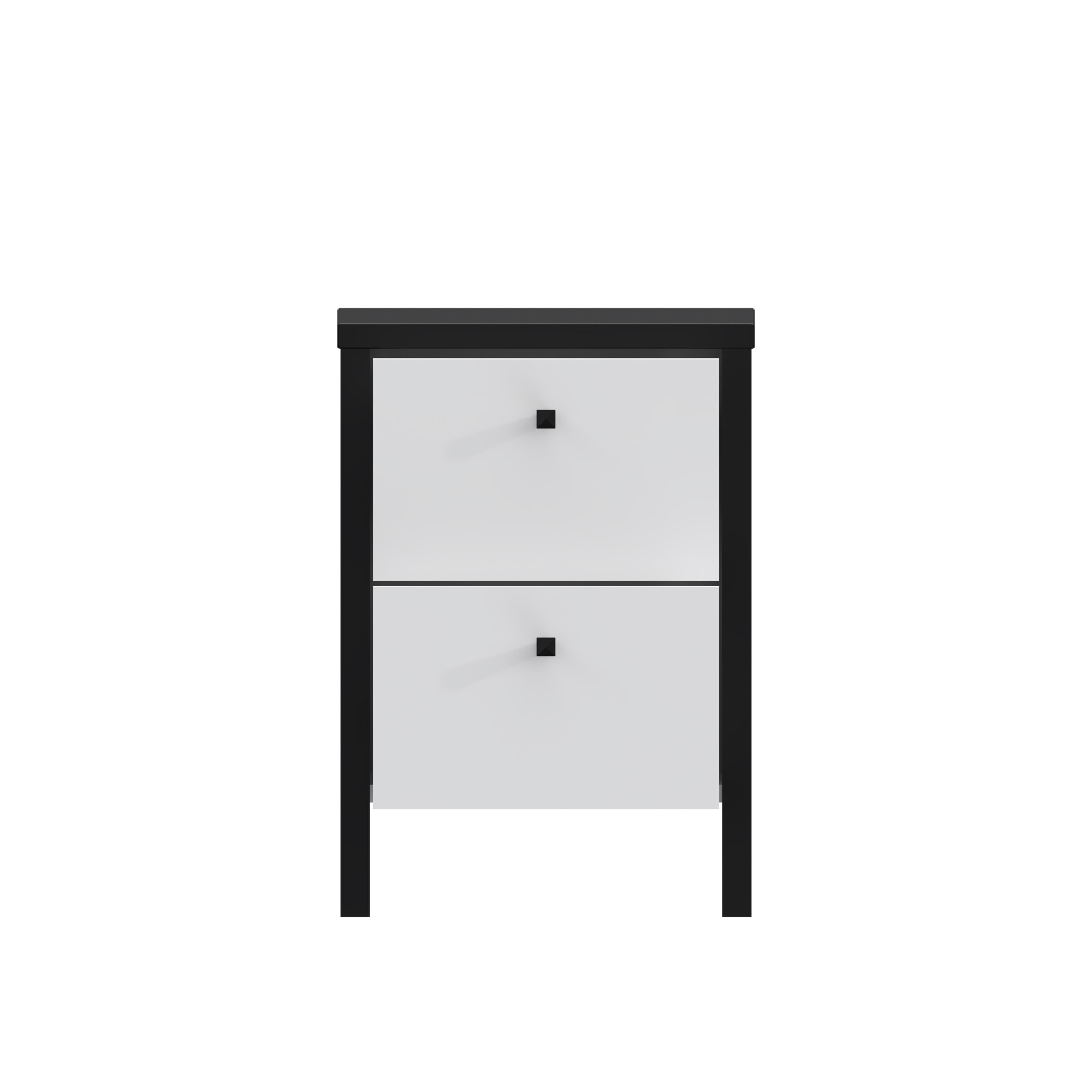 Noptiera dormitor moderna cu 2 sertare Duo 35x51x30.6 cm Occident ...