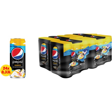 Bautura Carbogazoasa Pepsi Mango, Doza, 24 x 0.33l - eMAG.ro