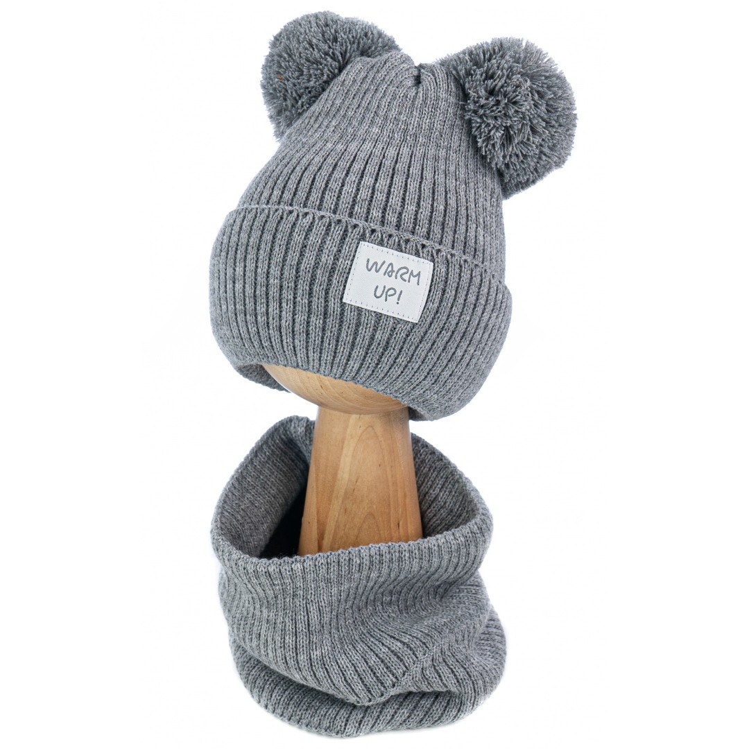 Set caciula si fular pentru copii Proman Warm Up!, 1.5-3 ani, Acril ...