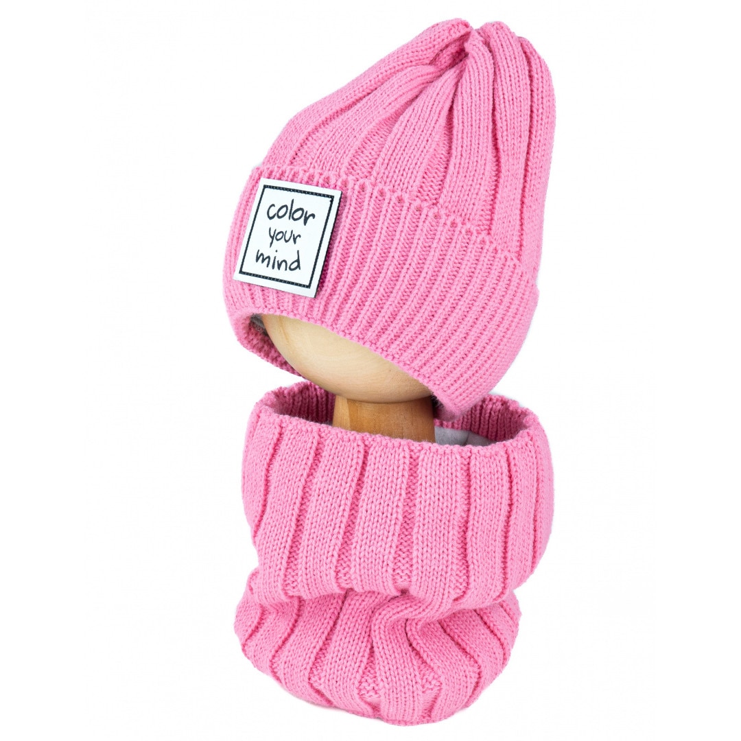 Set caciula si fular guler pentru copii Proman, 2-4 ani, 48-52cm, Acril ...