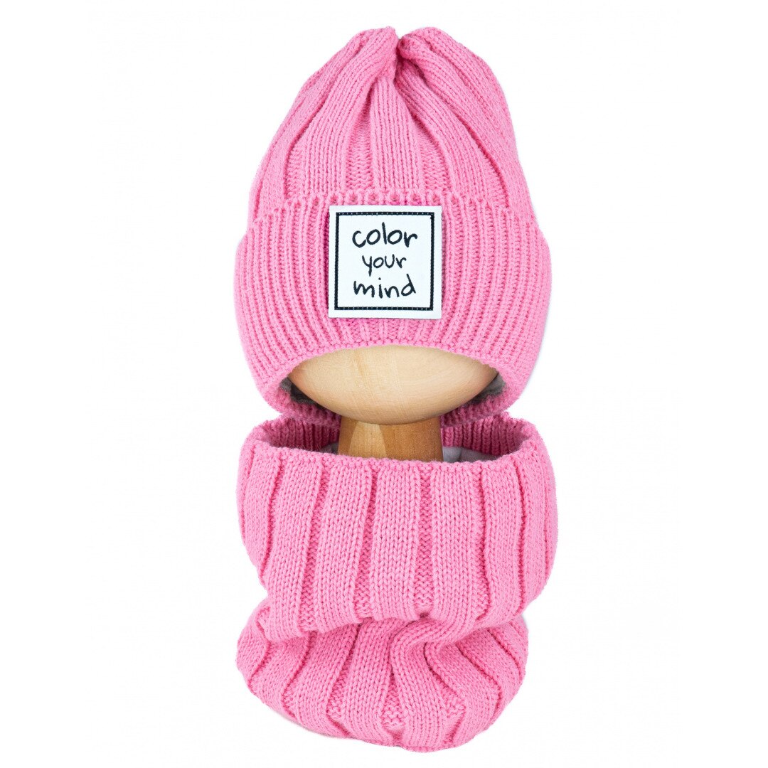 Set caciula si fular guler pentru copii Proman, 2-4 ani, 48-52cm, Acril ...