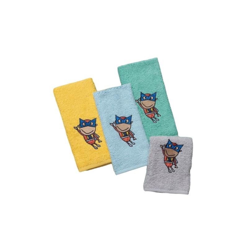 Set 4 prosoape pentru copii Supererou, Palamaiki, umbac, 40x60 cm ...