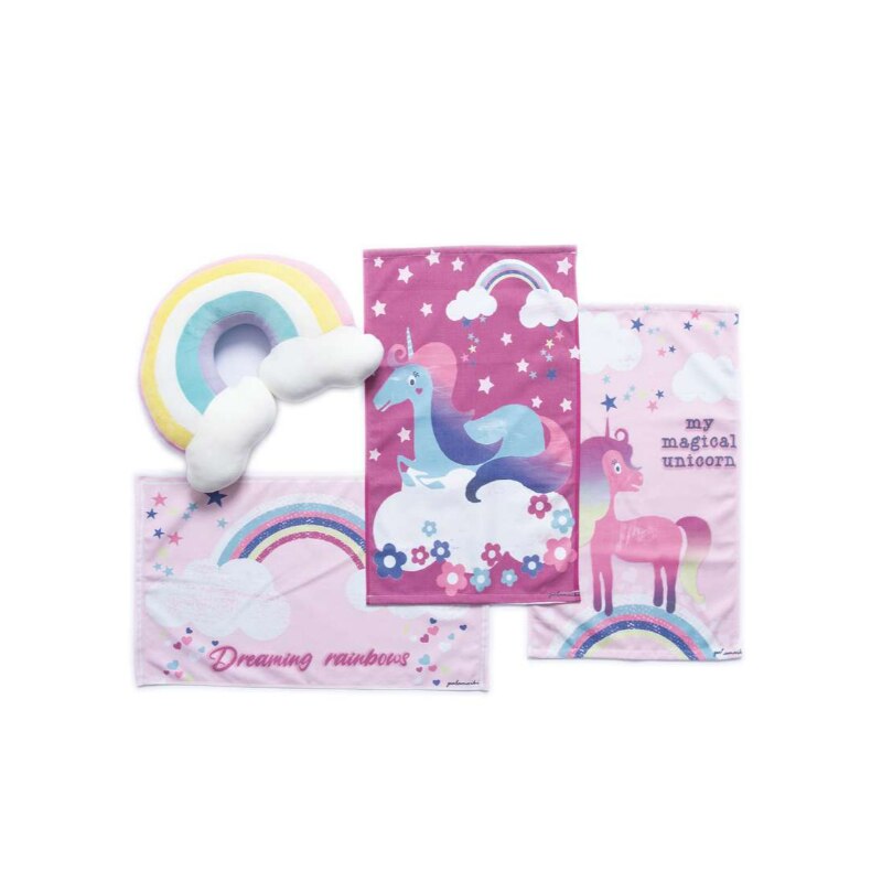 Set 3 prosoape pentru copii Curcubeu, Palamaiki, umbac, 40x60 cm ...