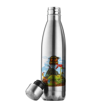 Termos Travel Flask, Model Dinosaur's World, Perete dublu, Inox, 500 ml ...