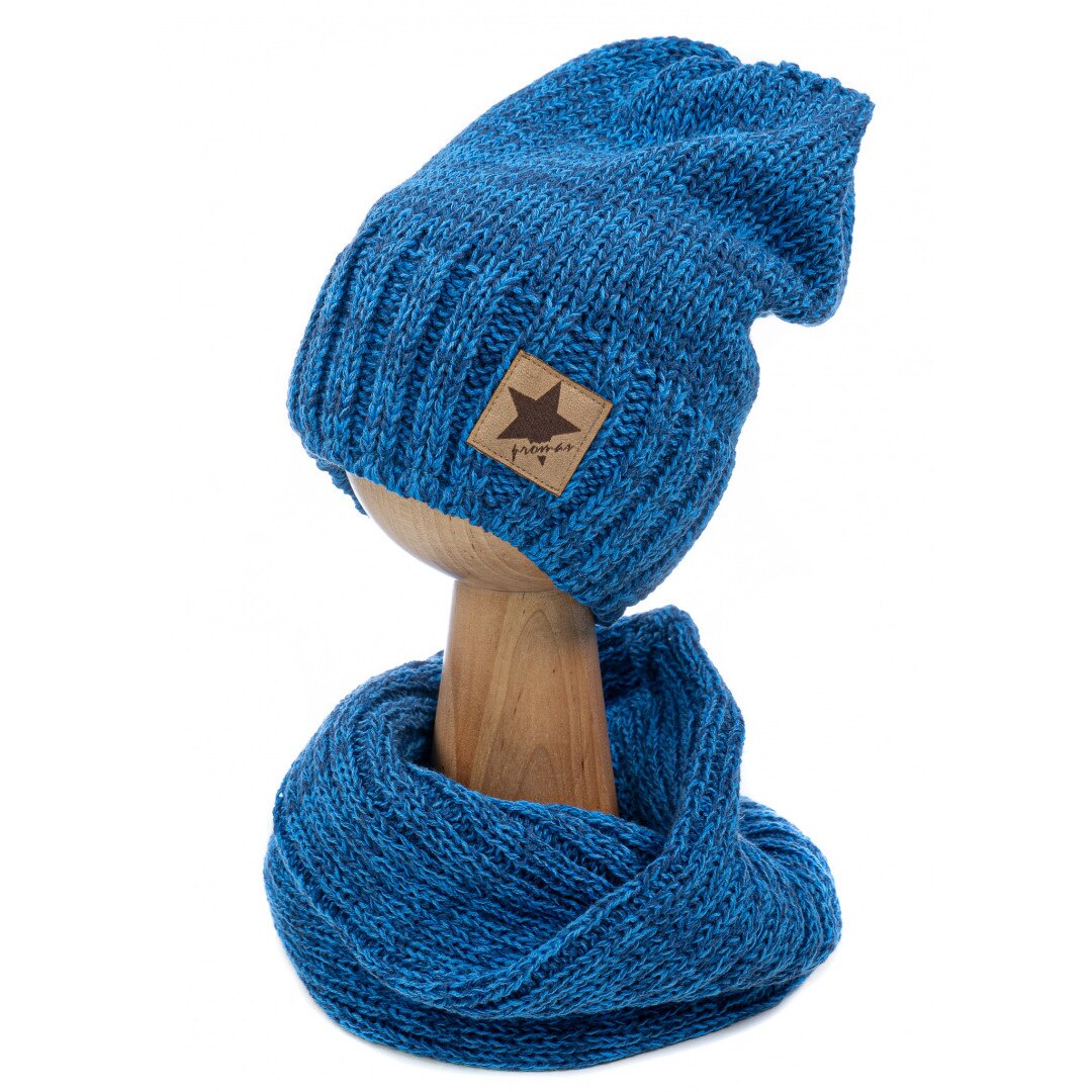 Set caciula si fular guler pentru copii Proman, 5 ani, 52-54cm, Acril ...