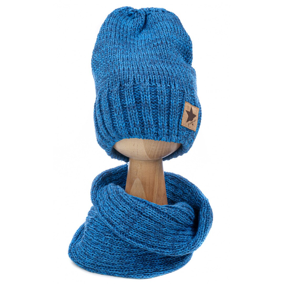 Set caciula si fular guler pentru copii Proman, 5 ani, 52-54cm, Acril ...