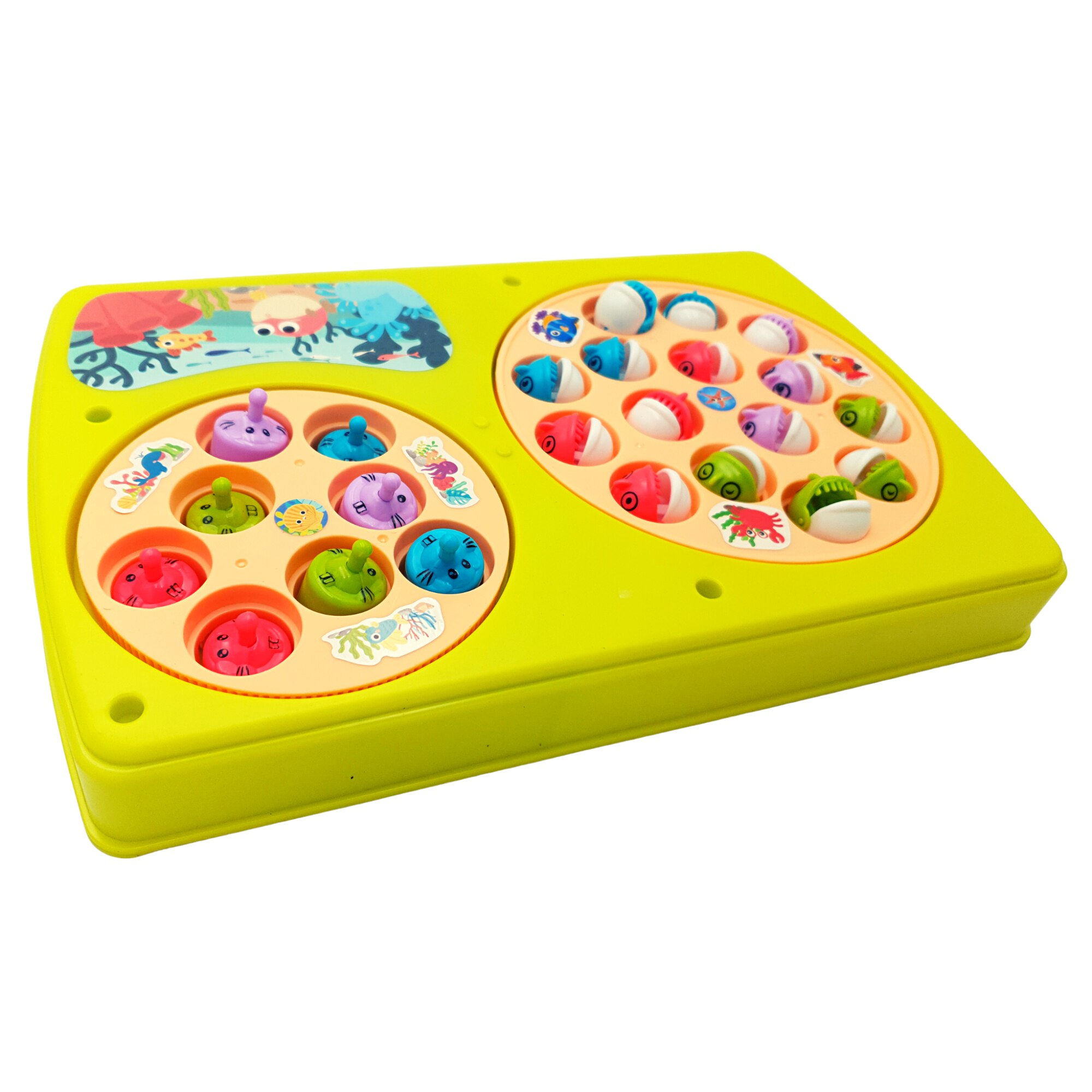 Set Interactiv 2 in 1, Joc Pescuit cu 15 Pestisori si 2 Undite, Joc ...