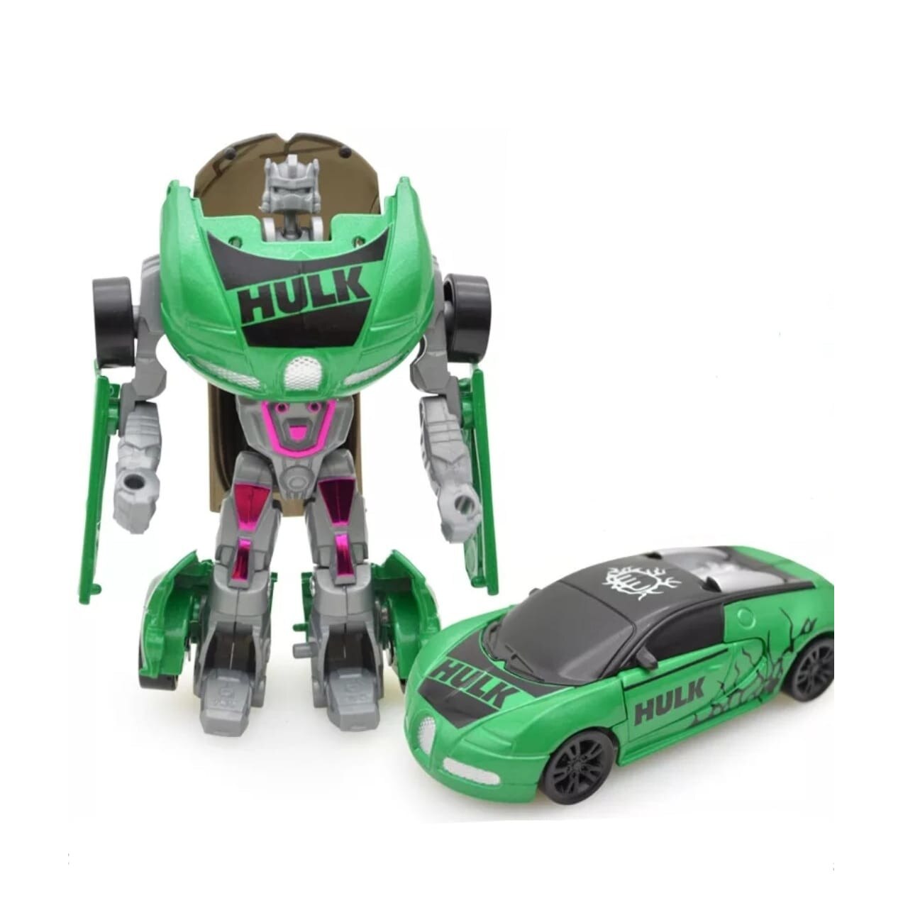 Figurina Robot Transformer, tip Hulk Avengers, 1:43, metal/plastic ...