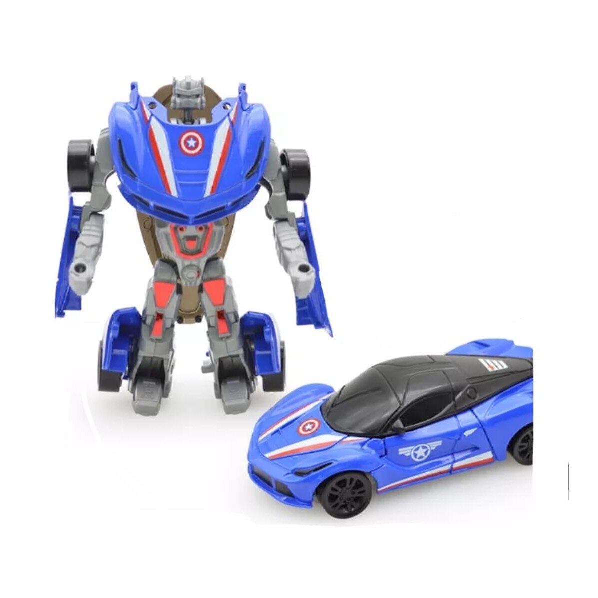 Robot Transformer figura, Captain America Avengers típusú, 1:43, fém ...