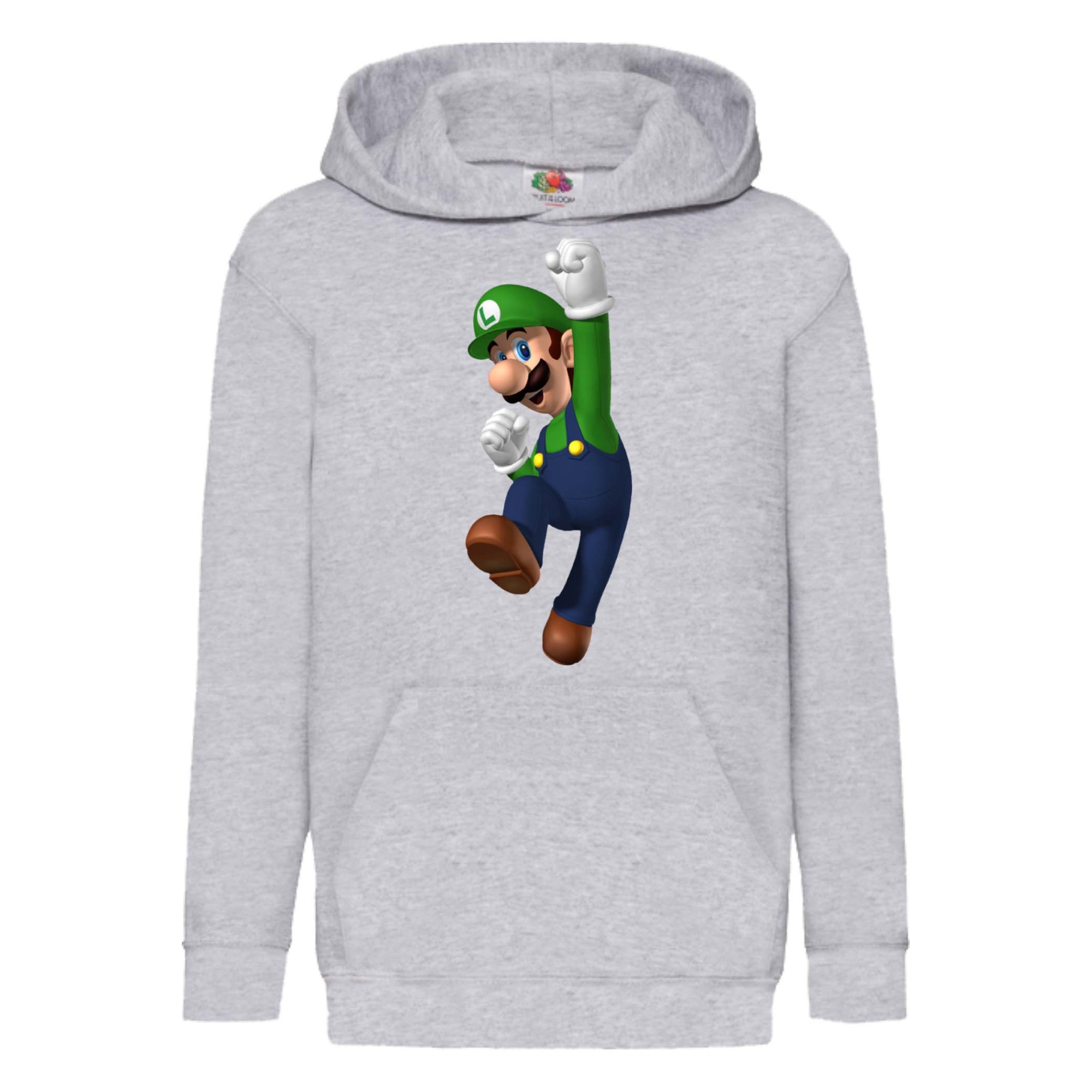 Детски суитшърт Супер Марио Super Mario Tralala super mario LUIDGI, Сив ...