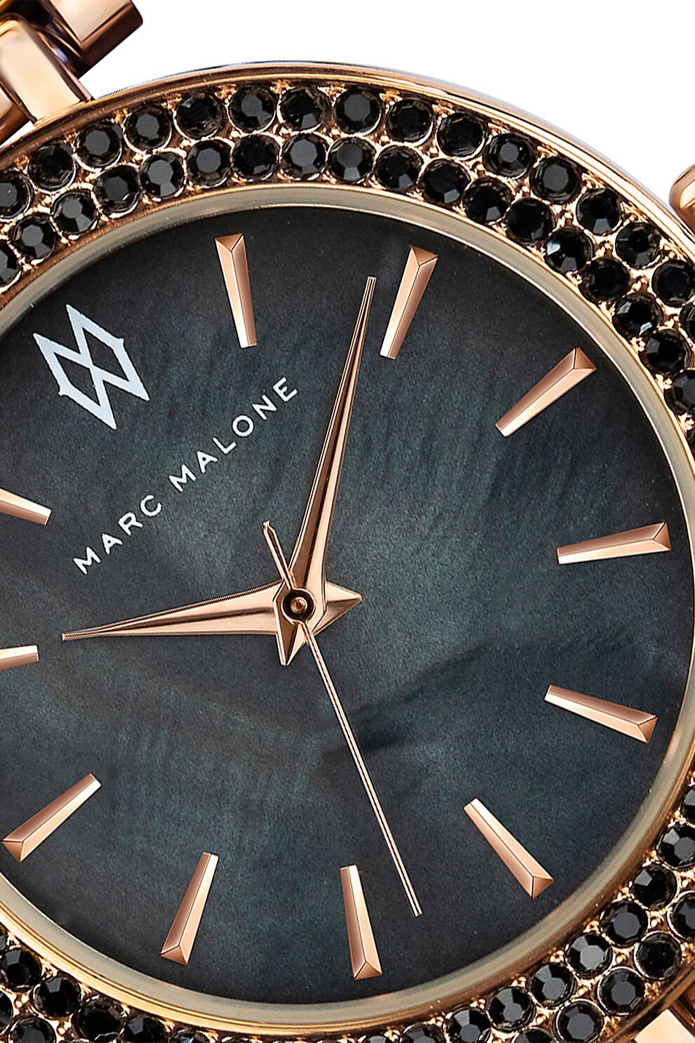 Marc Malone, Ceas quartz cu cristale, Auriu rose - eMAG.ro