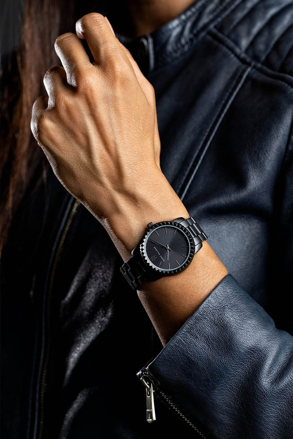 Marc Malone, Ceas quartz de otel inoxidabil, Negru - eMAG.ro