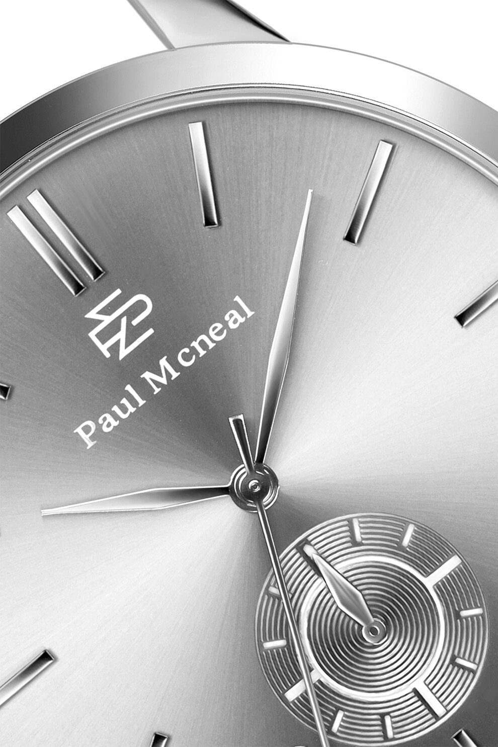 Paul McNeal, Кварцов часовник с кожена и силиконова каишка, Син, Черен ...