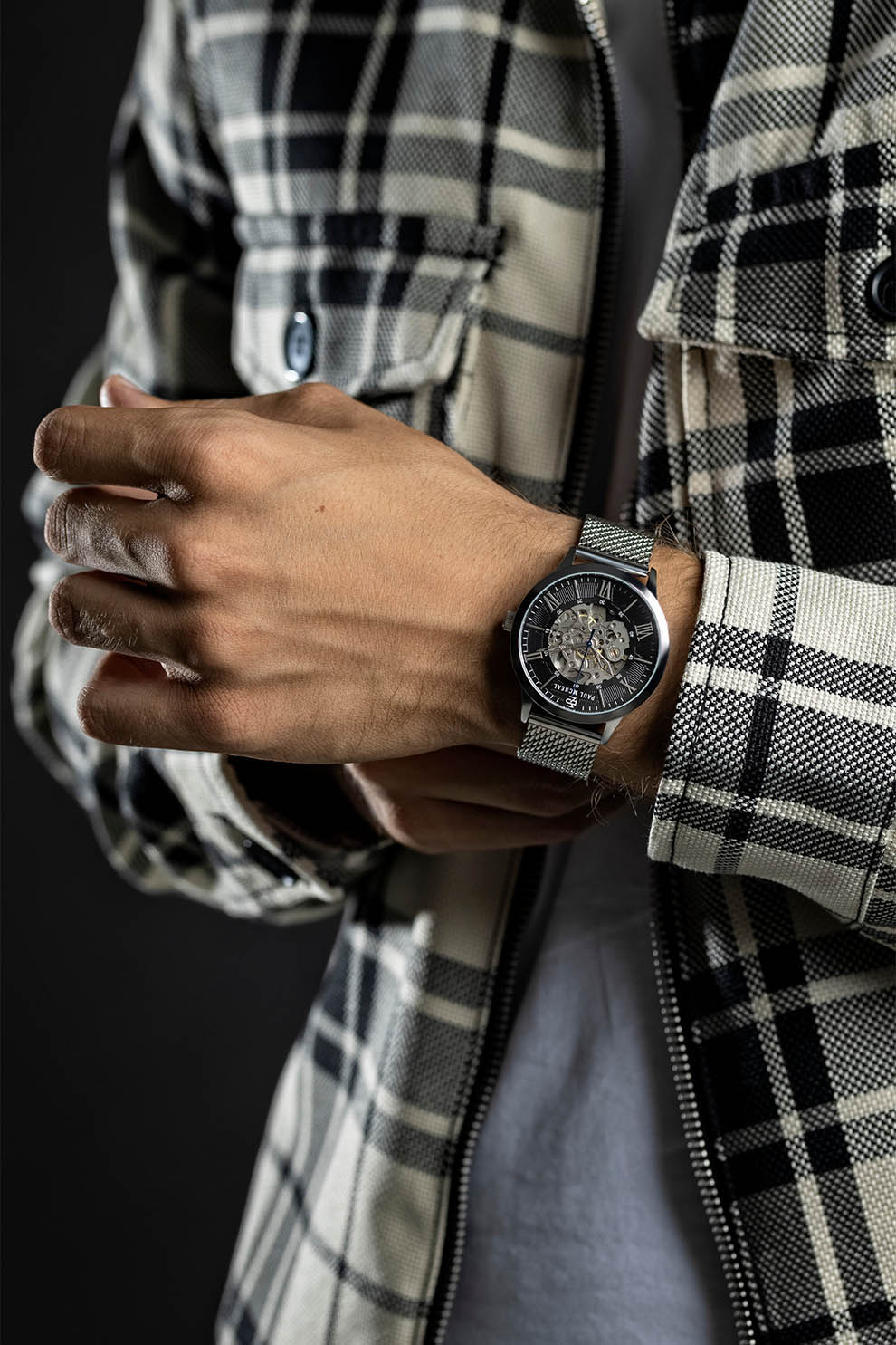 Paul McNeal, Автоматичен часовник с мрежеста верижка, Сребрист - eMAG.bg