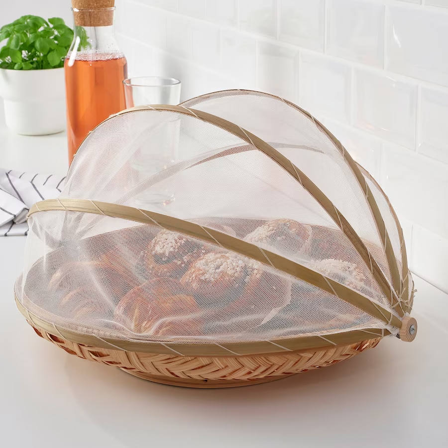 Cos cu capac pentru alimente, manual bambus, 40cm - eMAG.ro