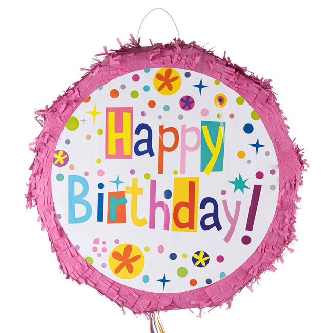Pinata multicolora, Happy Nirthday, 44 x 11 cm - eMAG.ro