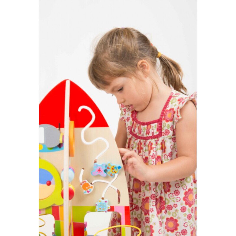 Racheta de jucarie, Teddies, Lemn, 32 x 45 x 20 cm, 18 luni+ ...