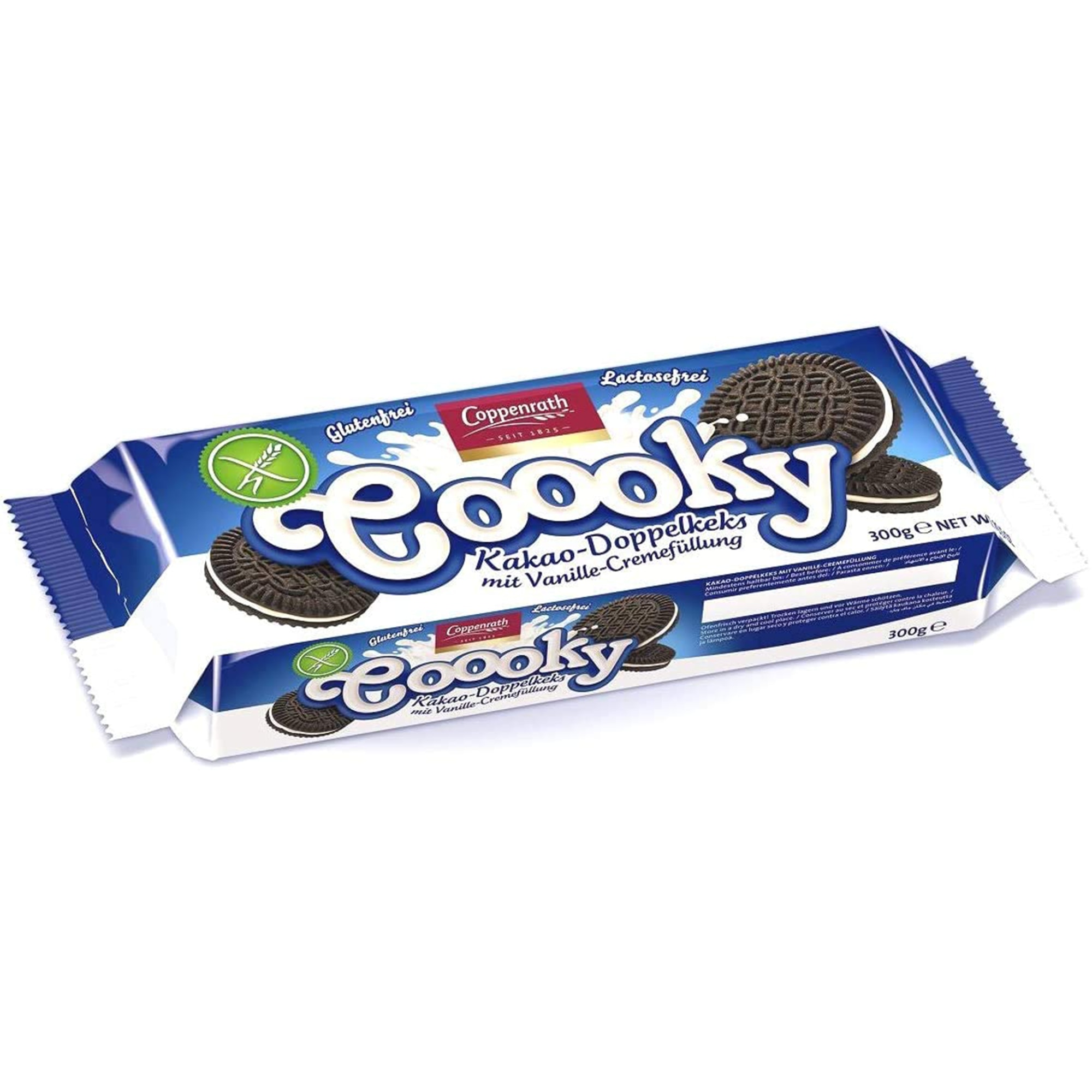 Biscuiti cacao fara gluten cu crema de vanilie Cookie 300gr Coppenrath ...
