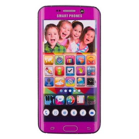Telefon de jucarie cu lumini si sunete, violet, 14x6.5 cm - eMAG.ro