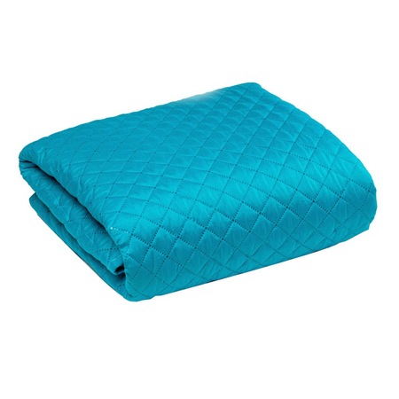 Cuvertura pentru pat Dublu Trafic, 100 % poliester, culoare turcoaz ...