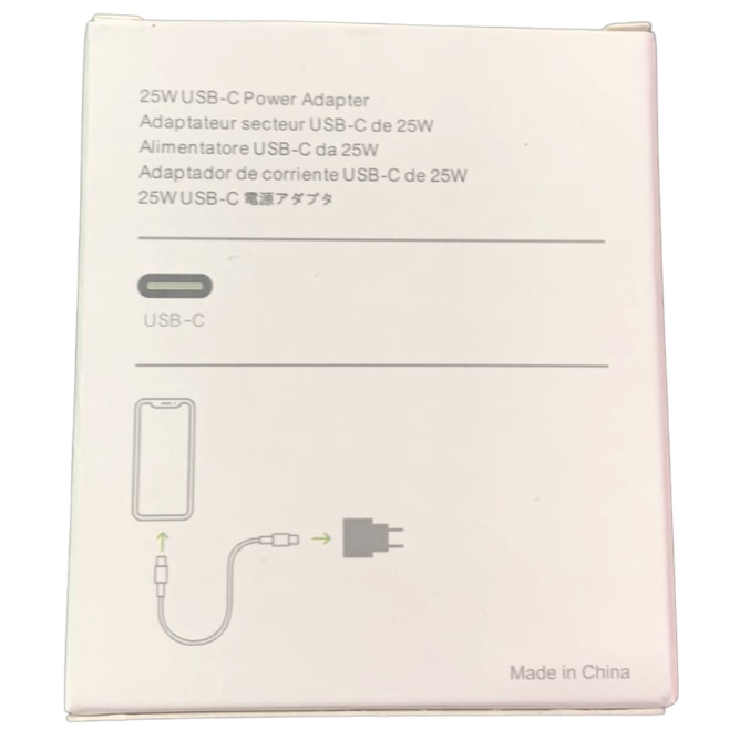 Incarcator iPhone, Type-C, Fast charge 25W, Alb, compatibil cu iPhone ...