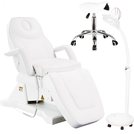 Set scaun Cosmetic Hidraulic Lampa Lupa Scaun, Alb, 45kg - eMAG.ro