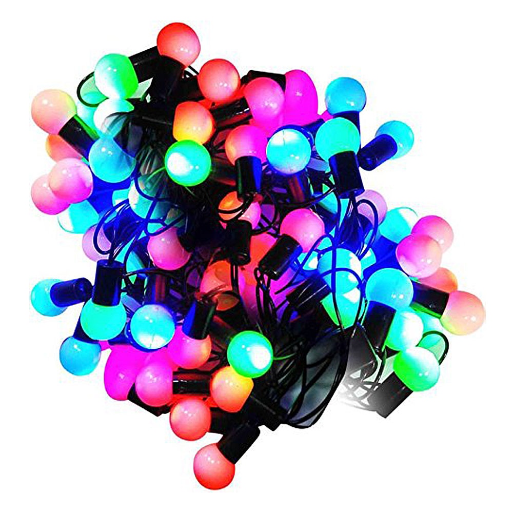 Коледни лампички SIKS, 6 m, черен проводник, тип LED глобус, 40 ...