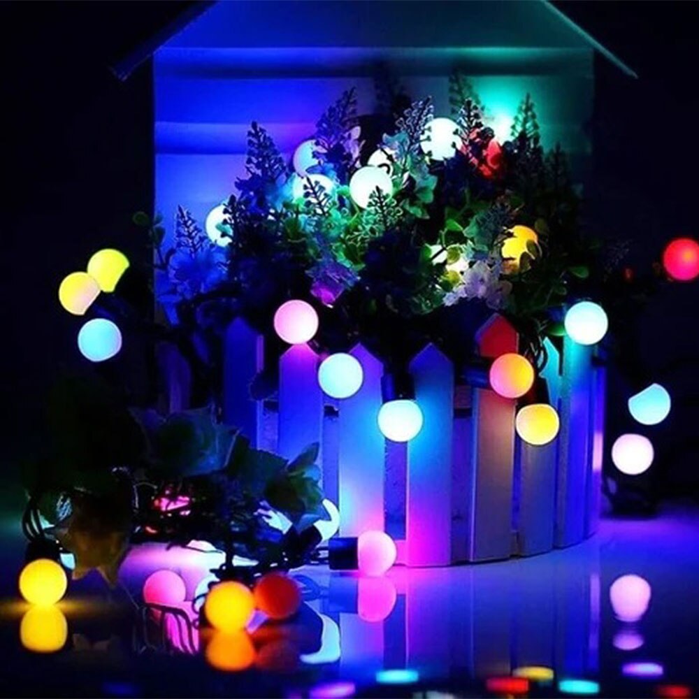 Sir Lumini Colorate SIKS, 6 m, Fir Negru, LED Tip Globulete, 40 Led ...