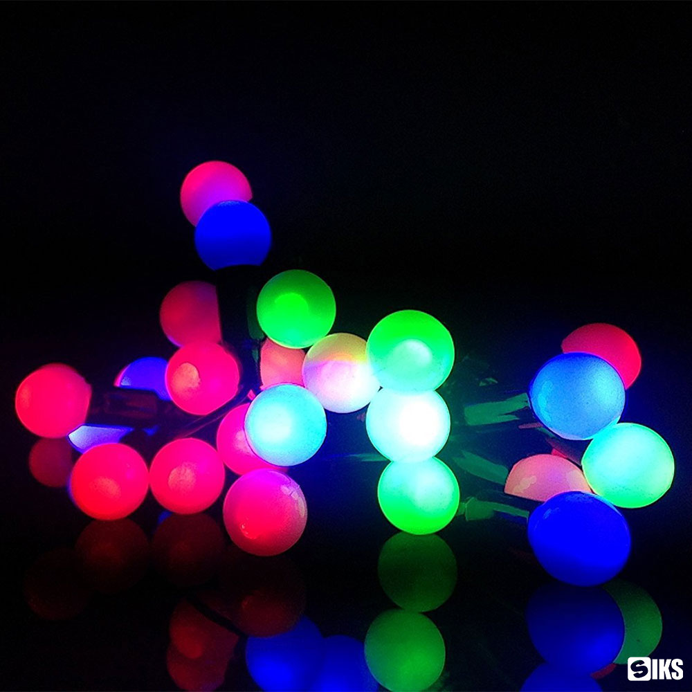 Sir Lumini Colorate SIKS, 6 m, Fir Negru, LED Tip Globulete, 40 Led ...