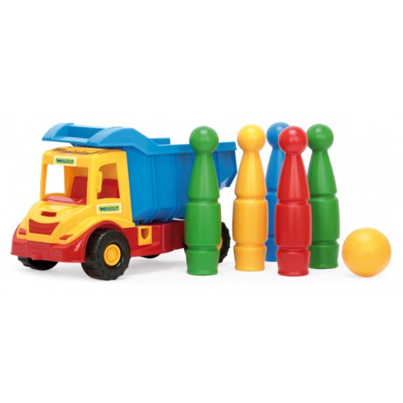 Set basculanta cu 5 popice, Wader, Plastic, 1 an+, 37 cm, Multicolor ...