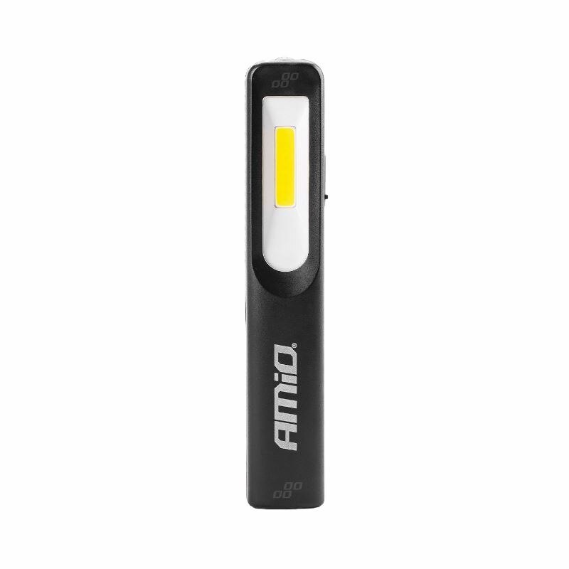 Lanterna lucru LED COB cu magnet si carlig prindere, reincarcabila USB ...