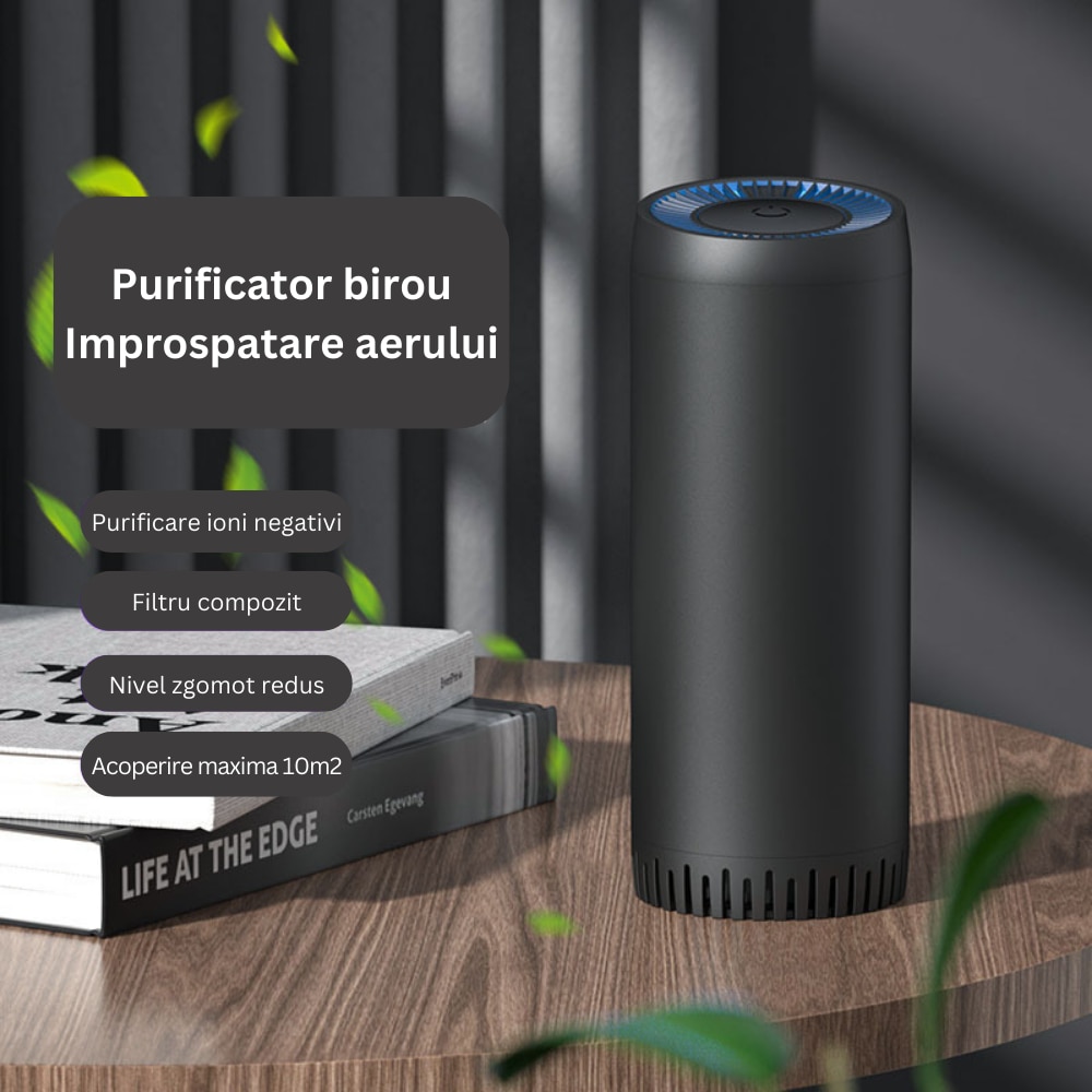 Purificator si odorizant aer auto portabil, retine particulele PM 2.5 ...