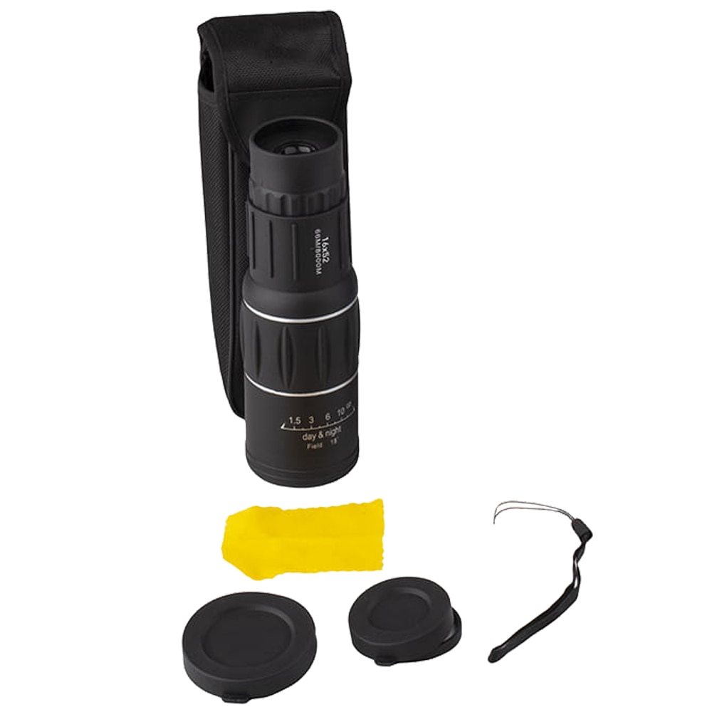 Monocular IdeallStore®, Hawk Sight, 16x52, negru, 15 cm, husa inclusa ...