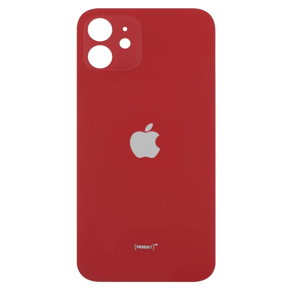 Sticla spate carcasa compatibil cu iPhone 12, RED, Big hole - eMAG.ro