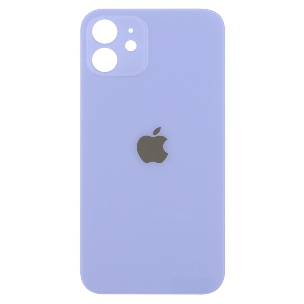 Sticla spate carcasa compatibil cu iPhone 12, Purple, Big hole - eMAG.ro