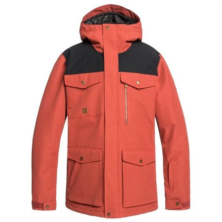 Geaca snowboard Quicksilver Raft Barn rosu, negru, marimea M - eMAG.ro
