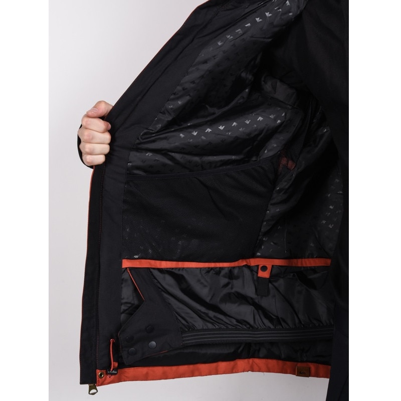 Geaca snowboard Quicksilver Raft Barn rosu, negru, marimea M - eMAG.ro