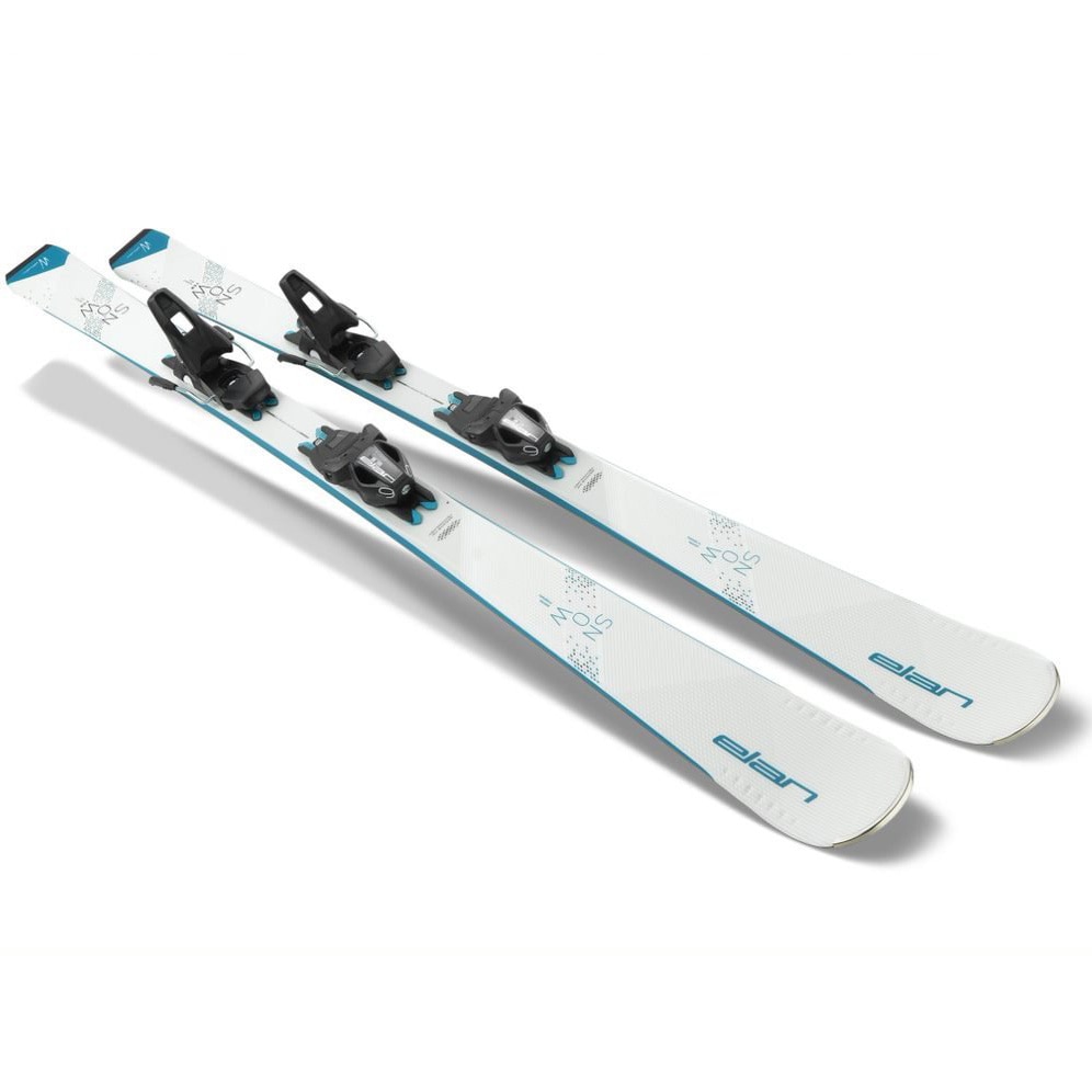 Schiuri Elan Snow White LS, cu legaturi model 9, femei, 152cm, alb ...