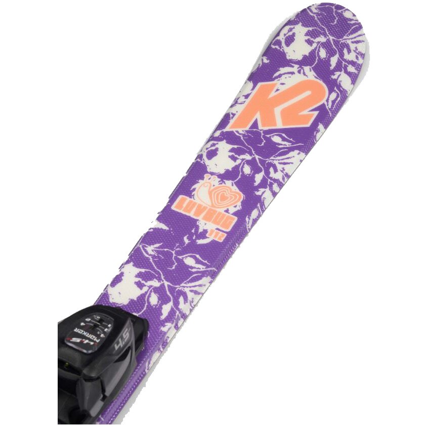 Ски K2 LUV BUG, С автомати FDT 4.5, 124 см, Лилав - eMAG.bg