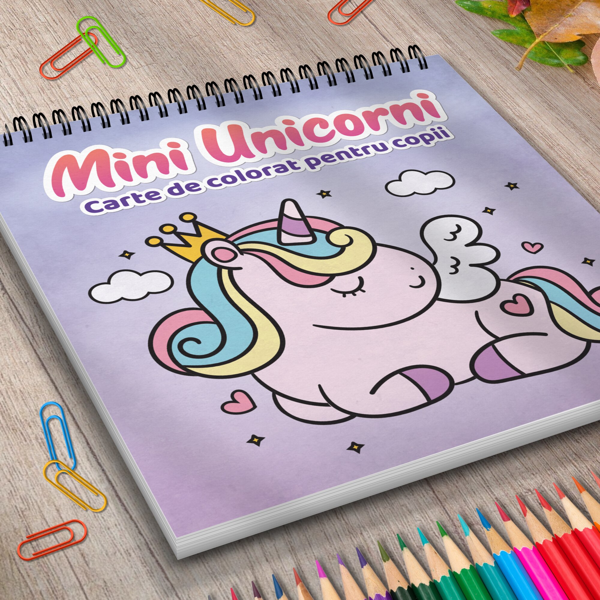 Carte de colorat pentru copii, Mini Unicorni, 2022, 52 pagini - eMAG.ro