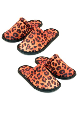 Set 2 perechi papuci dama, Quasar & Co.®, model Animal print, buretati ...