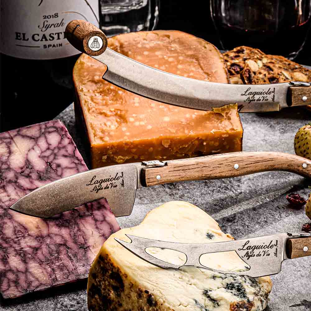Set 3 cutite pentru branza Style de Vie Laguiole, Maro/Argintiu - eMAG.ro