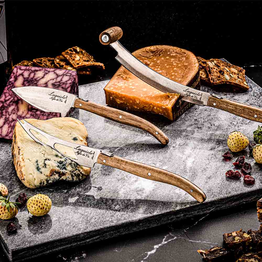 Set 3 cutite pentru branza Style de Vie Laguiole, Maro/Argintiu - eMAG.ro