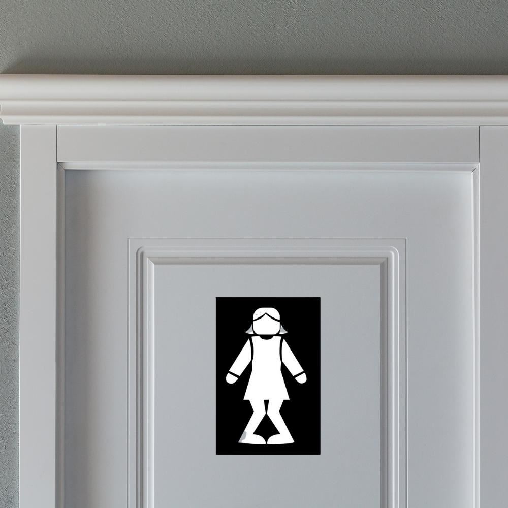 Set 2 decoratiuni semn toaleta, Krodesign KRO-1128, inaltime 20 cm ...