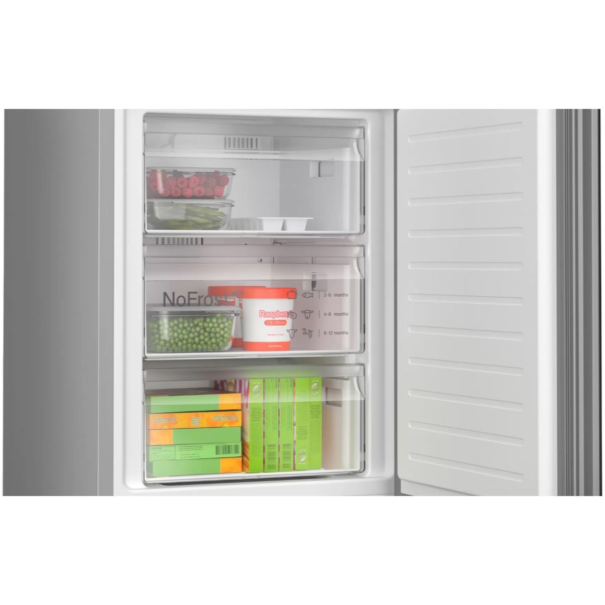 Хладилник с фризер Bosch KGN39LBCF, 363 л, NoFrost, PerfectFit, LED ...