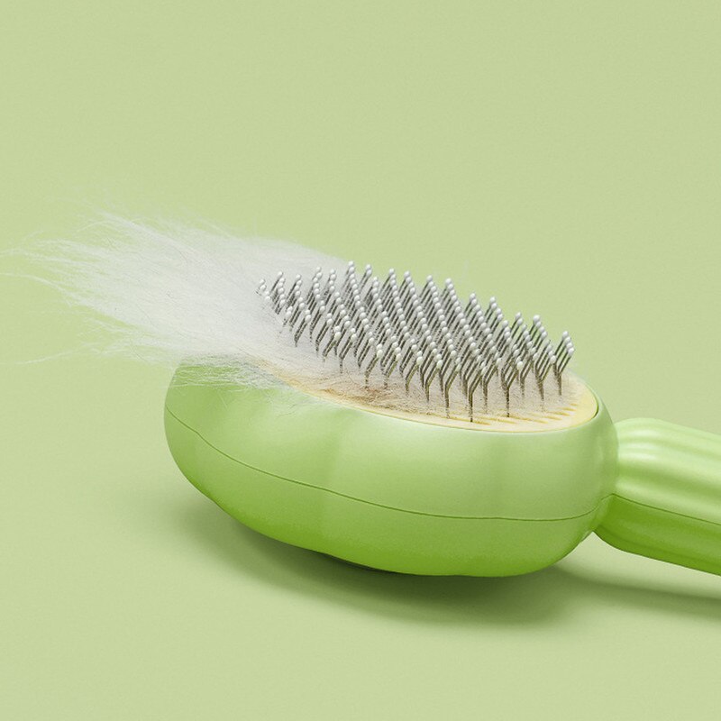 Perie caini/pisici, CeruleTree, Inox, Verde - eMAG.ro